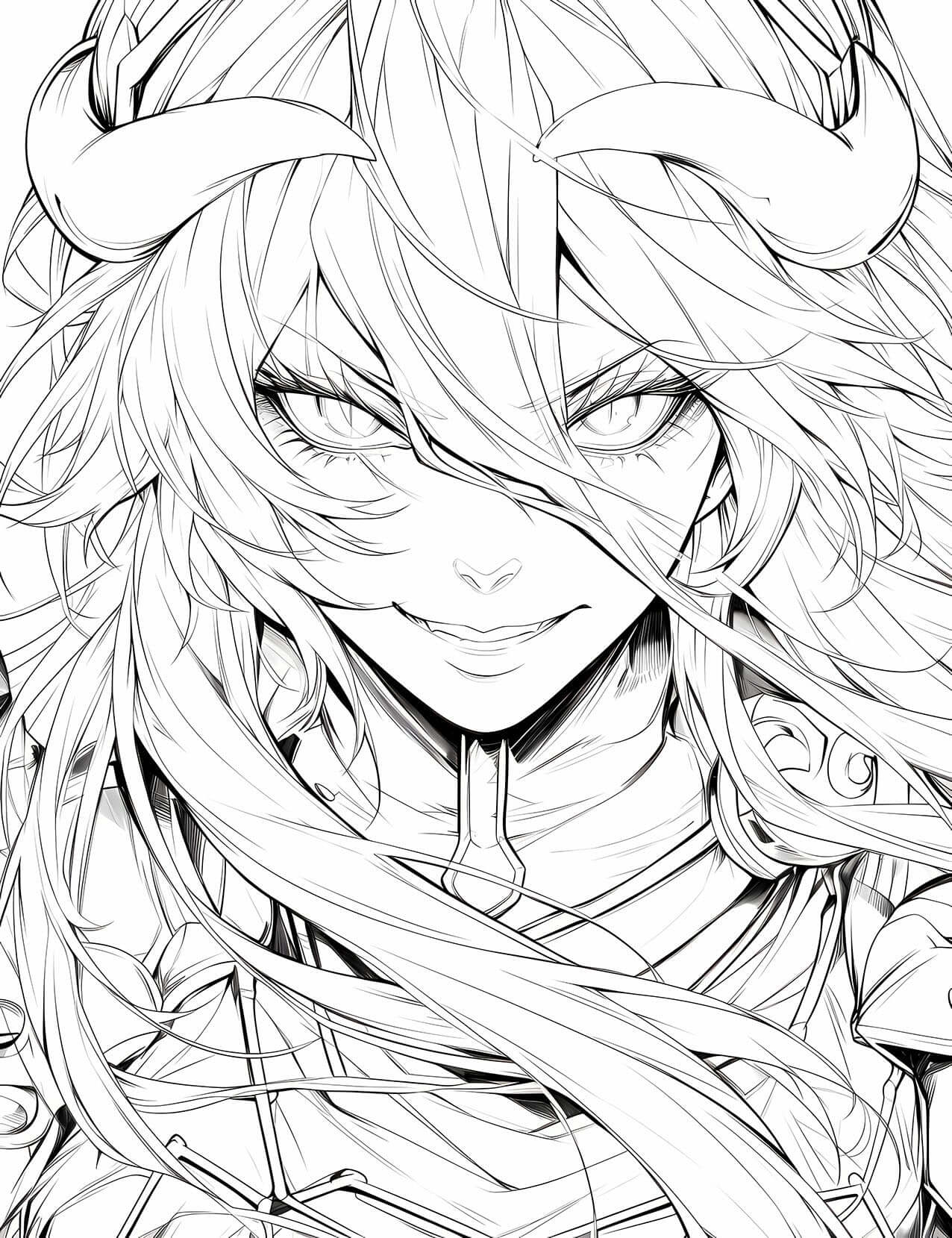 Albedo: The Supreme Succubus - Overlord Anime Coloring Page | Infinite ...