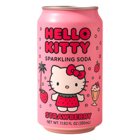 Hello Kitty Sparkling Soda - Strawberry (350mL) (Japan) – Super Anime Store