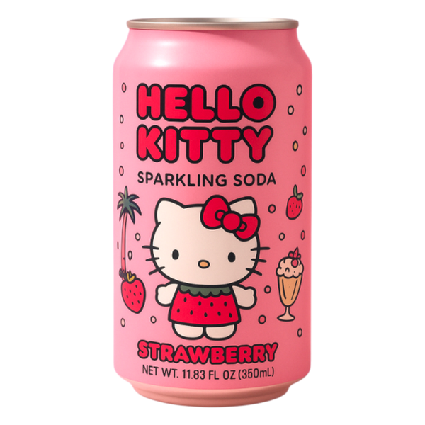 Hello Kitty Sparkling Soda - Strawberry (350mL) (Japan) – Super Anime Store