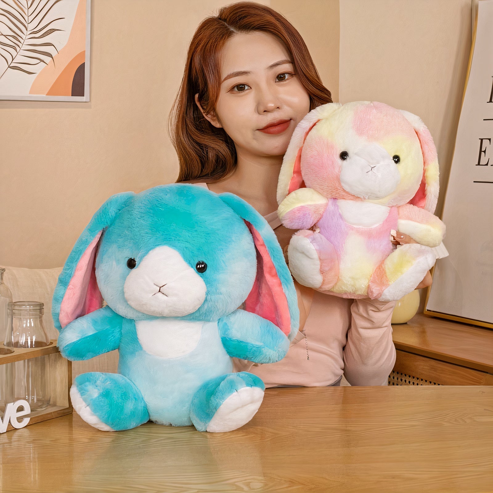 Plumpy Hopper the Colorful Bunny Plushie – Super Anime Store