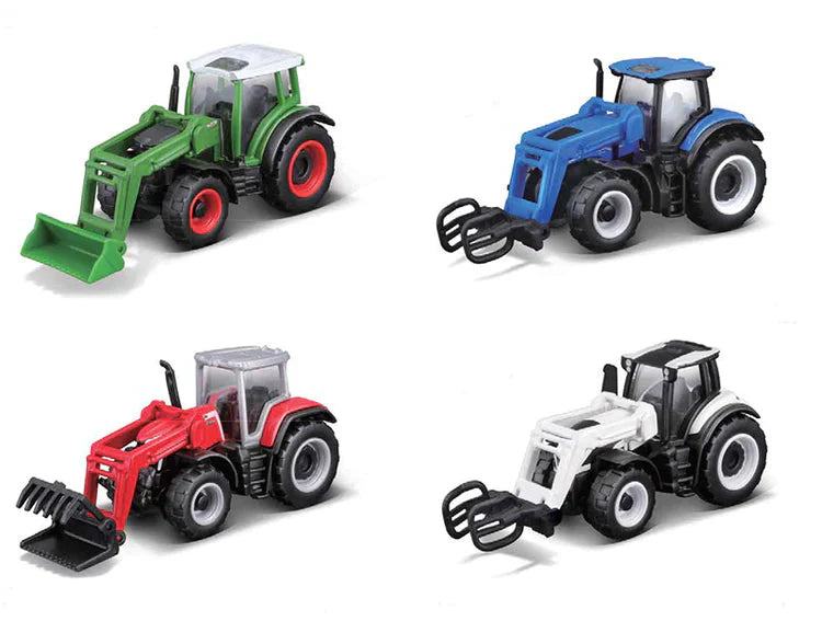 1:64 3" Mini Work Machines Tractors + Frontloader Assorted Styles ...